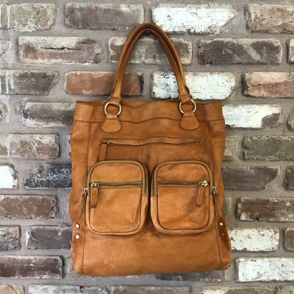 J. Crew | Bags | J Crew Womens Jericho Vintage Cognac Tan Leather Tote ...
